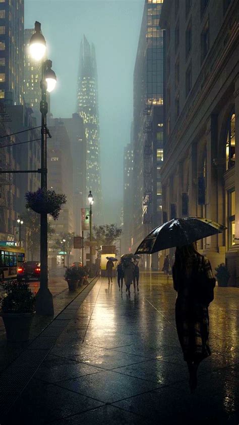 City Street Rain
