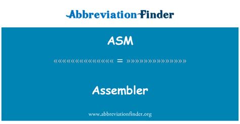 Asm Definiţie Limbaj De Asamblare Assembler
