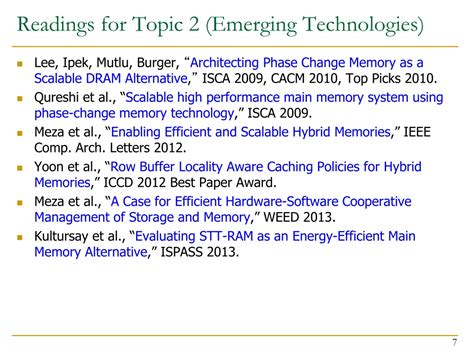 ppt scalable many core memory systems lecture 3 topic 2 emerging