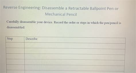 Reverse Engineering Disassemble A Retractable