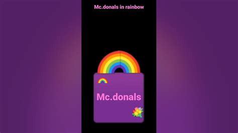 How Looks Mc Donals In Rainbow 🤣 Youtube