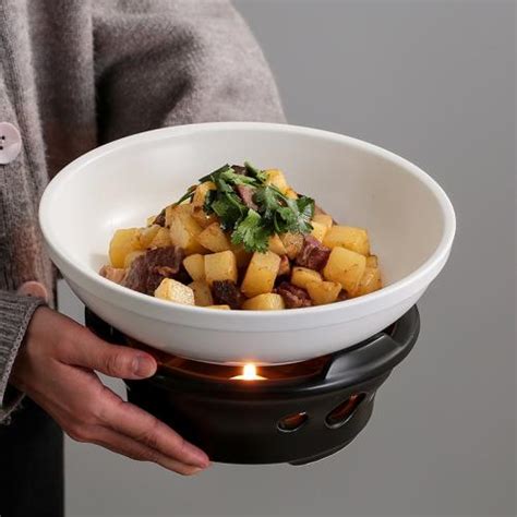 黑白啞光北歐干鍋酒精蠟燭加熱爐保溫菜盤子菜碗鍋酒店餐具烤魚爐鍋子煲燒水壺etmall東森購物網