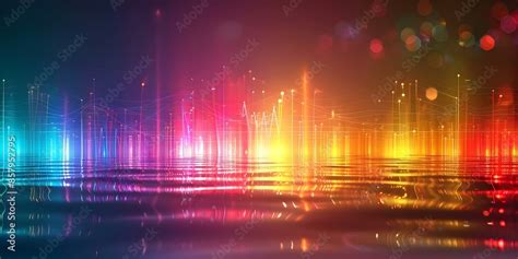 Visual Representation Of Light Wavelengths Across The Electromagnetic Spectrum Concept