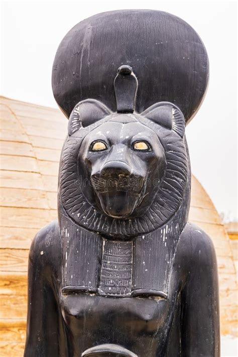 Statue Of The Egyptian Goddess Sekhmet In Giza Egypt Editorial Stock
