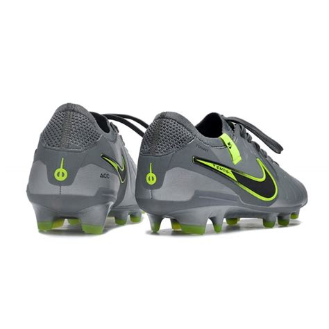 Football Shoes Nike Tiempo Legend 10 Elite Fg Boots Gray Black Green