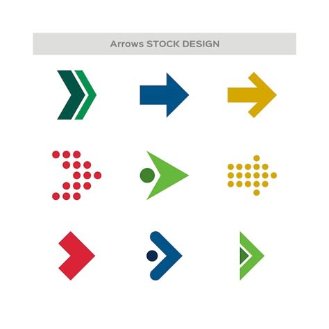 Conjunto De Flechas Abstractas Vector Premium