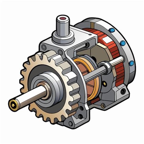 Detailed Vector Design Of Car Gearbox Precision Engineering Graphics