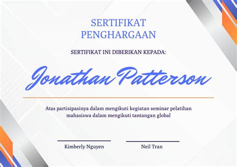 Halaman 4 Gratis Download Contoh Ijazah Sertifikat Online Canva