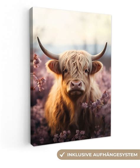 Onemillioncanvasses® Leinwandbild Schottischer Highlander Tierporträt