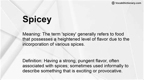 Spicey Meaning Youtube