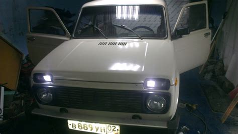Установка диодных огней — Lada 4x4 3d 1 7 л 2004 года аксессуары Drive2