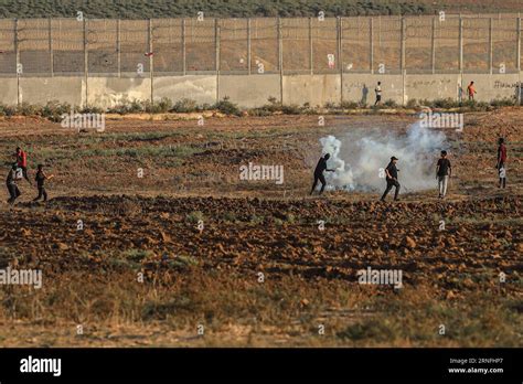 Gaza Gaza Palestine 1st Sep 2023 A Palestinian Youth Re Throws A