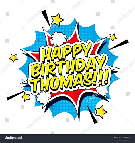 Happy Birthday Thomas Vector Illustration Stock Vector Royalty Free 2378149355 Shutterstock