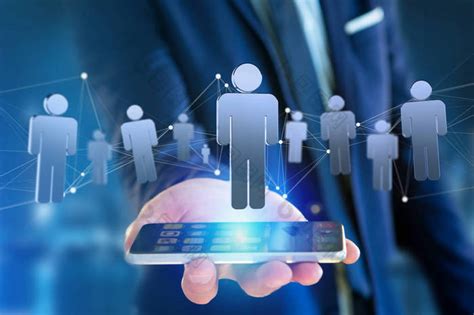 与人员的网络连接图片 包图网企业站