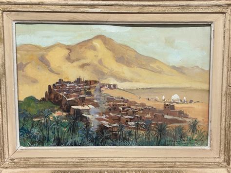 Proantic Henri Jean Pontoy 1888 1968 Kasbah Au Pied De La Montagne