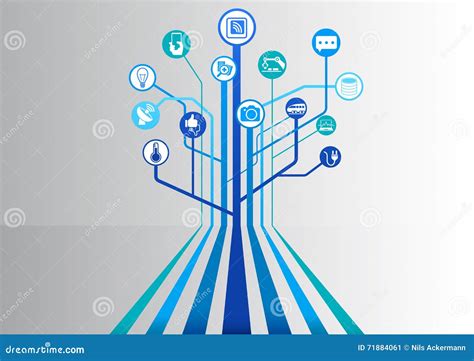 Internet Of Things Iot Infographic And Technology Background For Connected Devices Stock