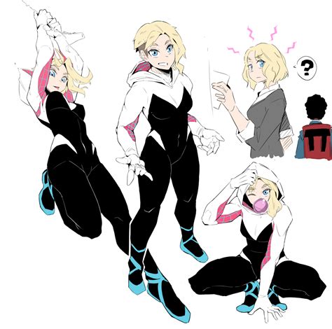 Nexas Gwen Stacy Miles Morales Spider Gwen Marvel Spider Man Into The Spider Verse Spider