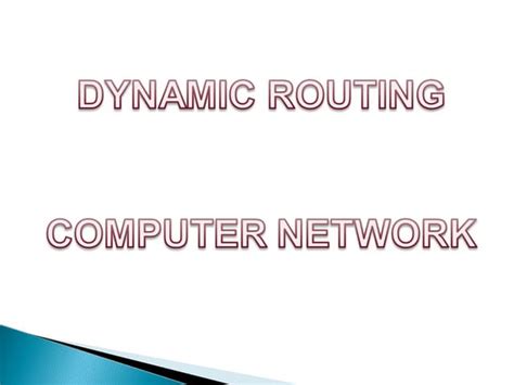Dynamic Routing All Algorithms Working And Basics Ppt Computer Networking Computing