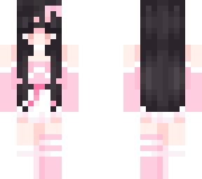 Cute Pink Girl Minecraft Skin