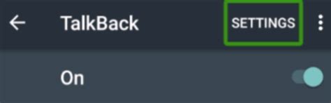 TalkBack Configuration ADG