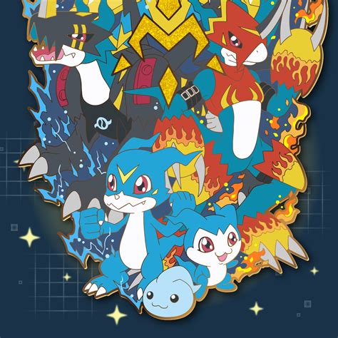 Preorder Veemon Digivolution Digivolution Extra Enamel Pin