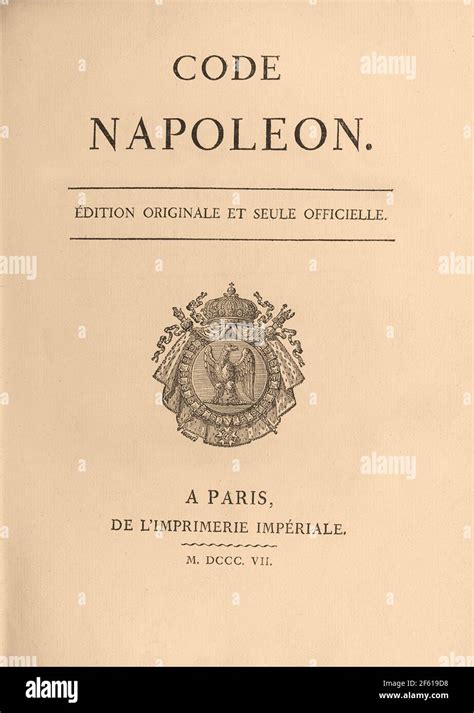 Codice Napoleonico Immagini E Fotografie Stock Ad Alta Risoluzione Alamy