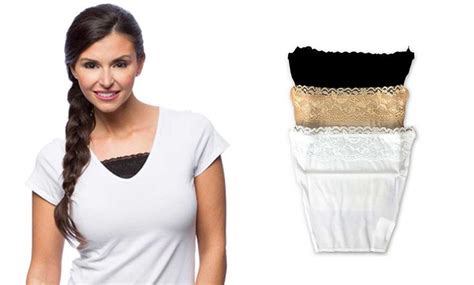Up To 77 Off Three Or Six Pack Of Cleavage Cover With Lace Edges
