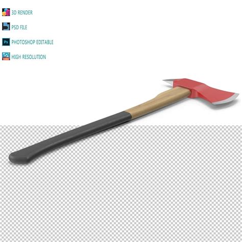 Premium Psd Fire Axe 3d Render Psd