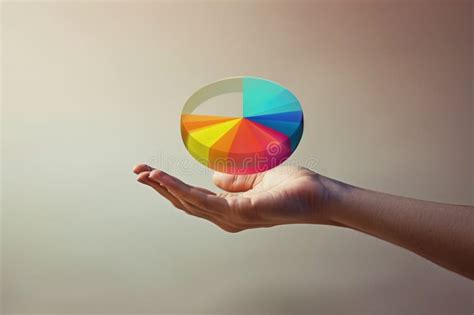 Hand Adjusting Colorful Pie Chart Segments For Presentation Business