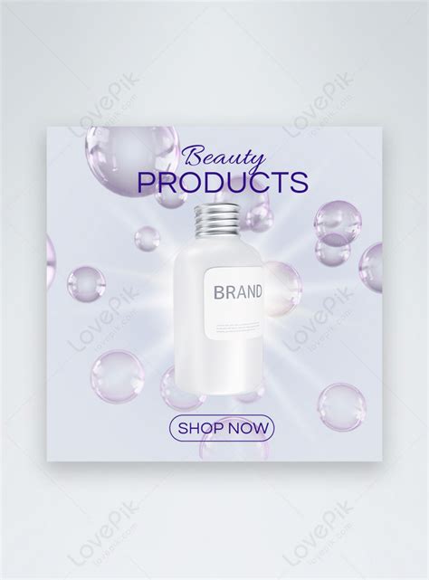 밝은 색상의 탄산수 성분 스킨 케어 제품 프로모션 Sns 배너 이미지 사진 465512448 무료 다운로드