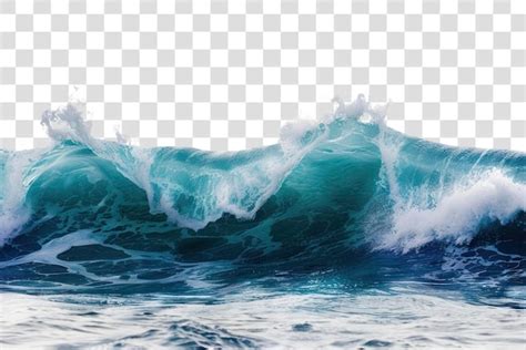 Premium Psd Png Vibrant Ocean Waves Crashing Beautifully