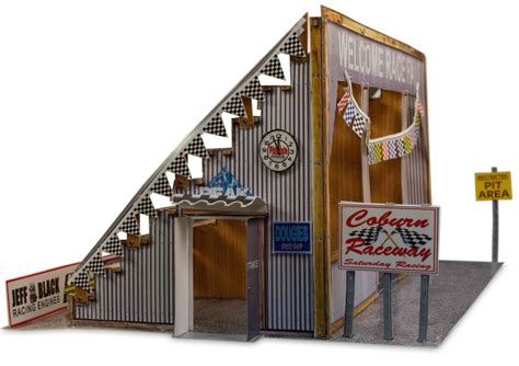 Bk 8712 187 Scale Four Stall Pit Garage And Bleachers Photo Real Scale