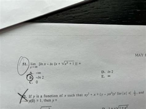 Solved The Circled Is The Correct Answer Please Show All Chegg