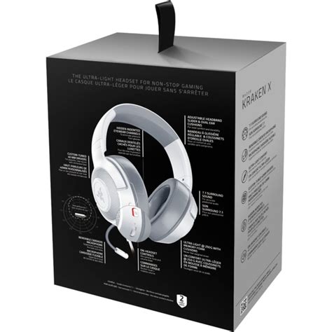 Razer Kraken X for Console, Gaming-Headset weiß, Mercury