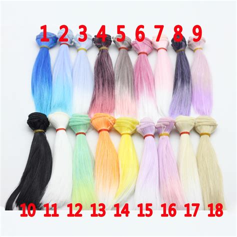 Cheveux Ultraviolets En Fibre Synth Tique Lisse Couleur Rose Bleu