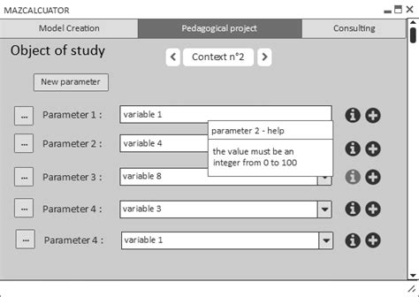 Wireframe Of The Third Level Implementing Variables For The Parameters