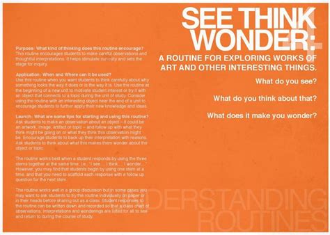 Make Thinking Visible Routines Visible Thinking See Think Wonder
