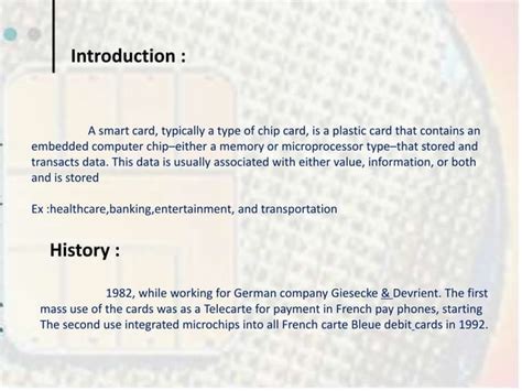 Smart Card Ppt Pptx