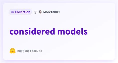 Considered Models A Moreza009 Collection