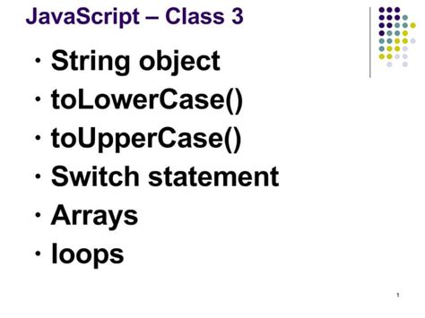 Csis 138 Javascript Class3 Ppt