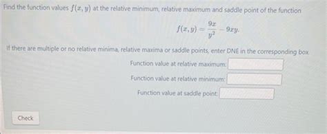 solved find the function values f x y at the relative