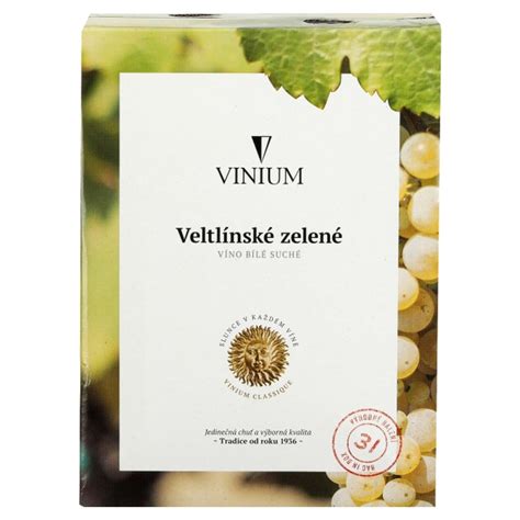 Víno Veltlínské zelené Vinium Velké Pavlovice bag in box v akci levně