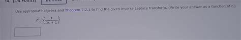 Solved Use Appropriate Algebra And Theorem To Find The Chegg