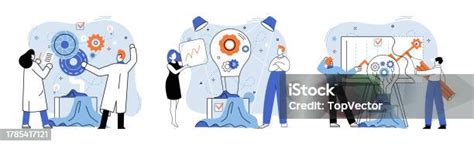 복잡한 문제를 해결하는 팀 팀워크 벡터 일러스트 은유 문제 해결을 위해 함께 일하는 기업 사람들 개선에 대한 스톡 벡터 아트 및