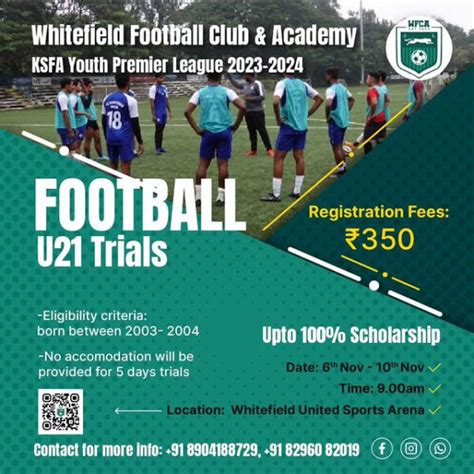 Whitefield Football Club And Academy Trials Bengaluru Spotik Sports