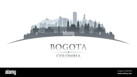 Bogota Colombia City Skyline Silhouette Vector Illustration Stock