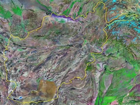 Afghanistan Map And Satellite Image