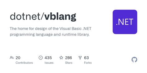 Issues Dotnet Vblang GitHub
