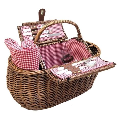 Panier Pique Nique En Osier Naturel Vichy Aubry Gaspard Leroy Merlin