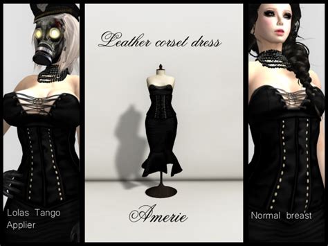 Second Life Marketplace Demo Amerie Leather Corset Dressonly Mesh